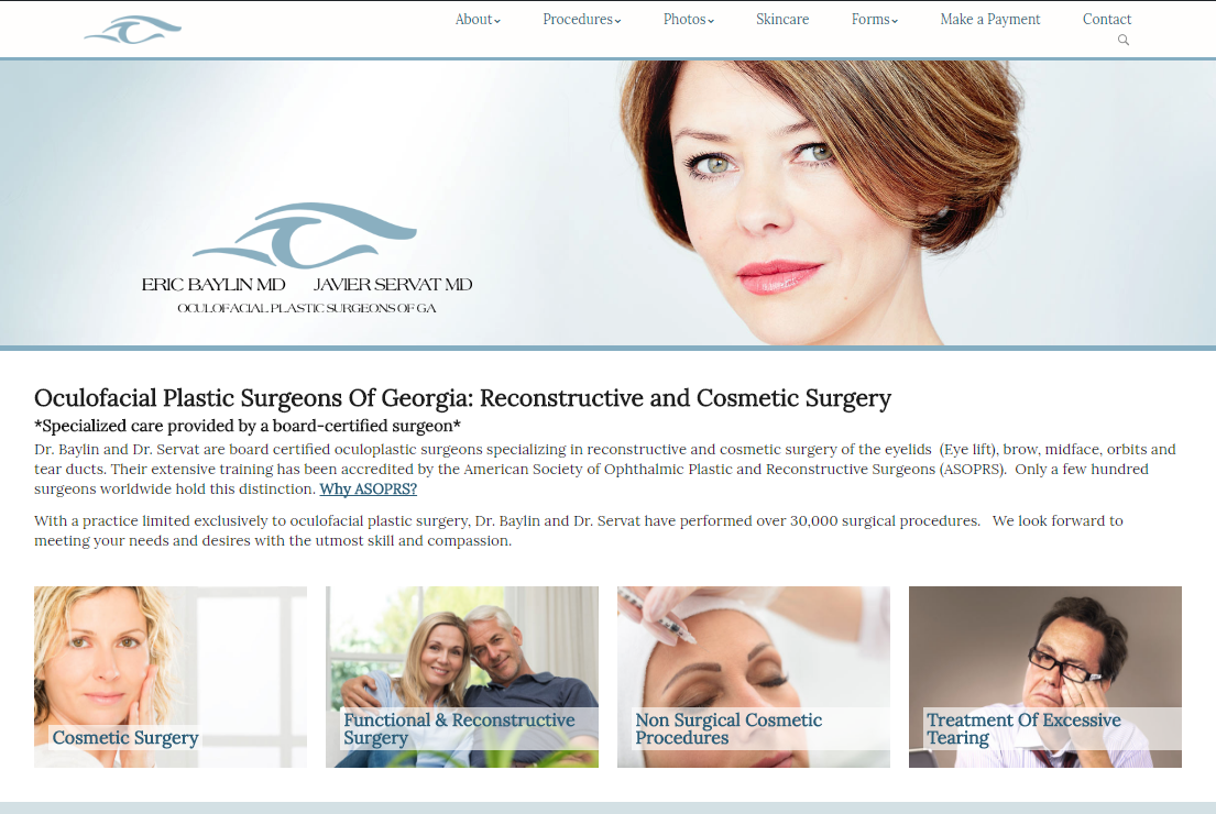 Oculofacial Plastic Surgeons Of Georgia | Dabbled Studios Web Design ...