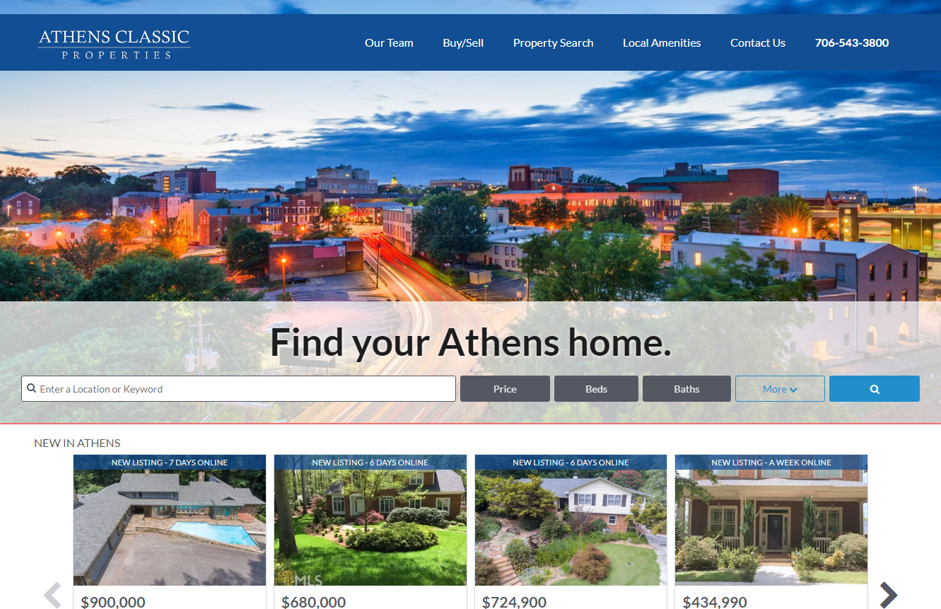 Athens Classic Properties: Real Estate IDX Integration | Dabbled ...