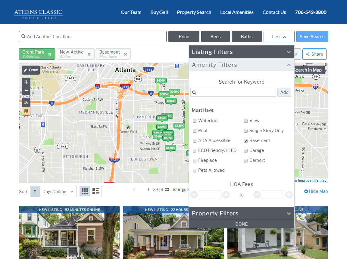 Athens Classic Properties: Real Estate IDX Integration | Dabbled ...